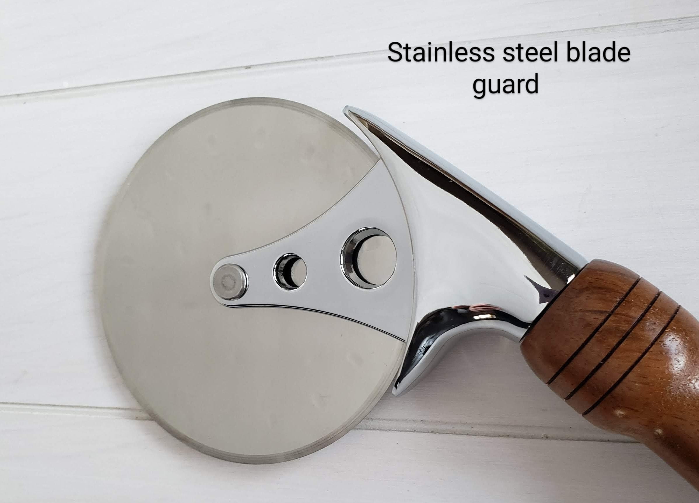 Large Pizza Wheel, Custom Wood Handle, Pizza Cutter, Roller Blade ...