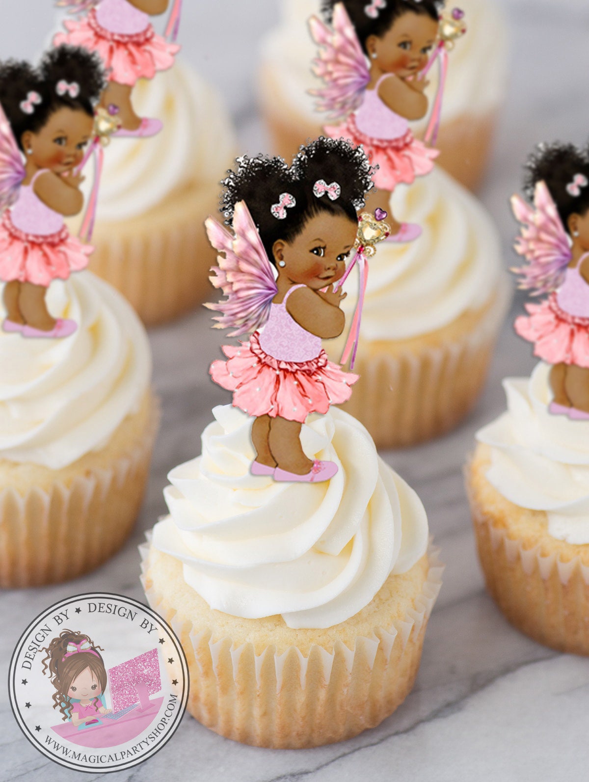 Vintage Fairy Baby Cupcake Toppers Princess Vintage Baby - Etsy