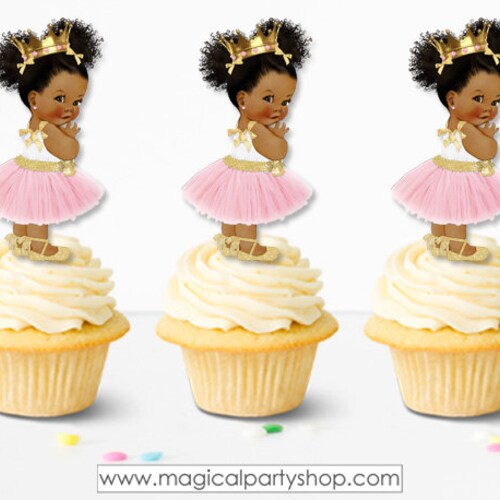 Vintage Purple Afro Baby Cupcake Toppers Princess Vintage Baby | Etsy
