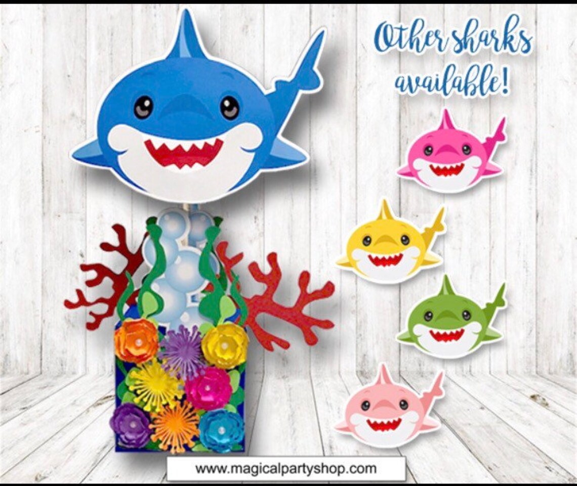 Baby Shark Centerpiece Baby Shark Party Decor - Etsy