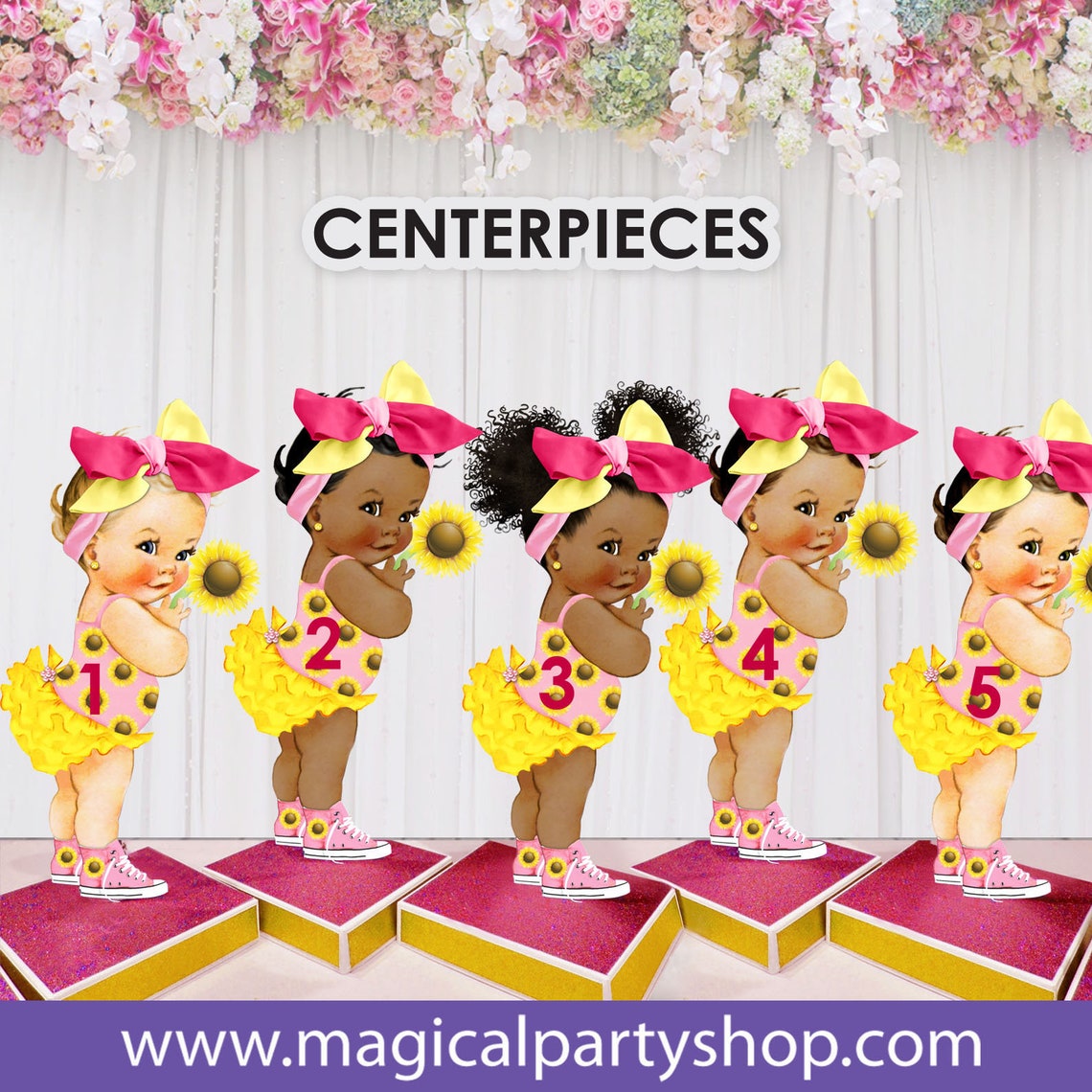 Baby Shower Centerpiece African Princess Sunflower Girl - Etsy UK