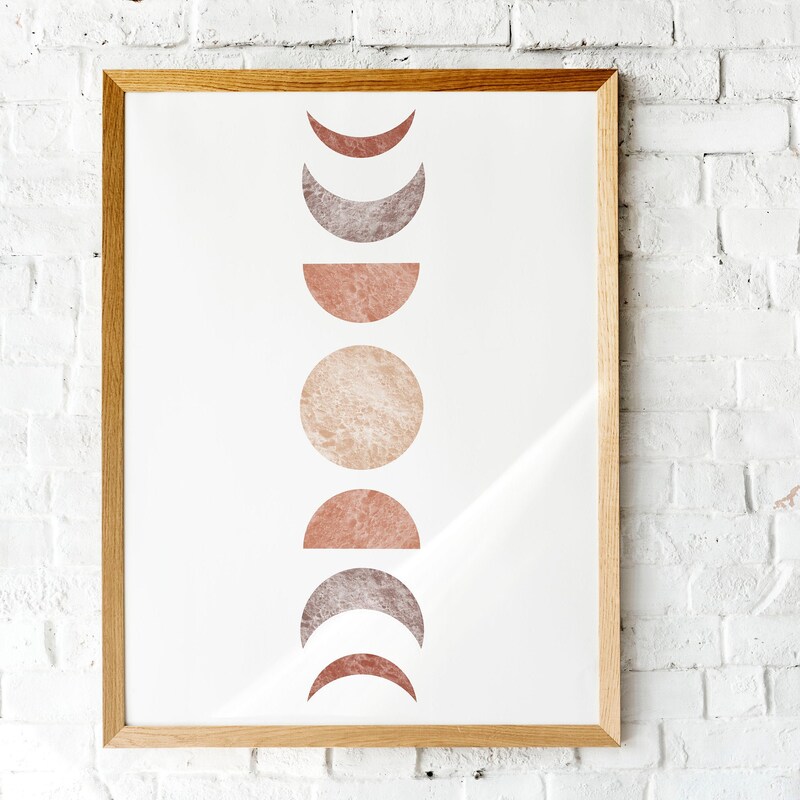 Moon Phases Print - Etsy