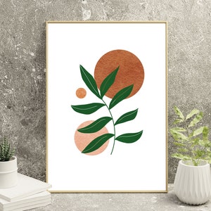 Botanical Illustration Plant Art Print Terracotta Wall Art - Etsy