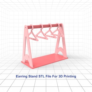 Earring Stand STL File, 3D Print Jewelry Hanger, Earring Hanger 3D ...