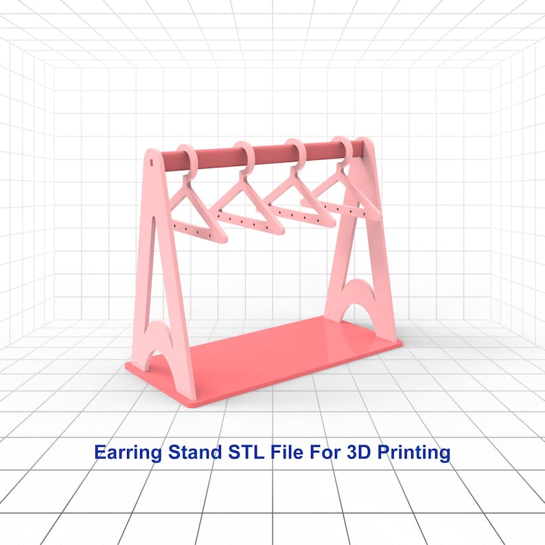 Earring Stand STL File, 3D Print Jewelry Hanger, Earring Hanger 3D ...
