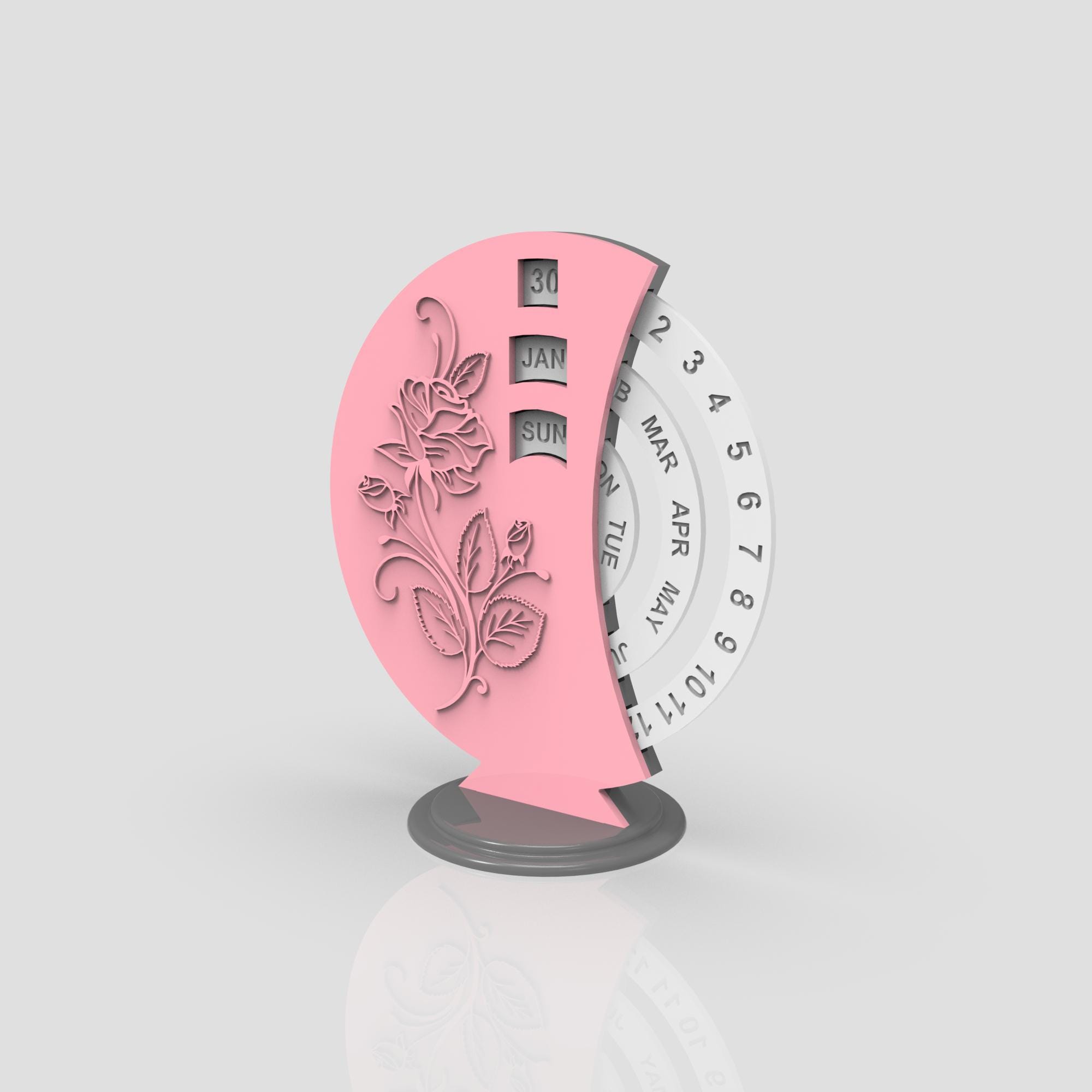Perpetual Calendar 3D Printer File STL, Desktop Calendar, 3D Print ...