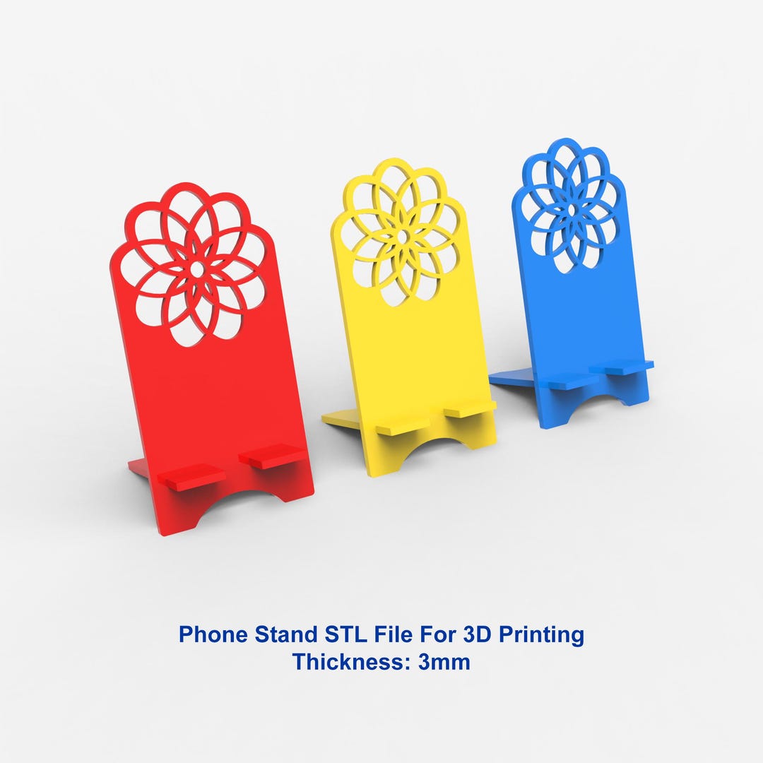 Phone Stand STL File, Phone Stand 3D Printer File, Phone Holder STL ...