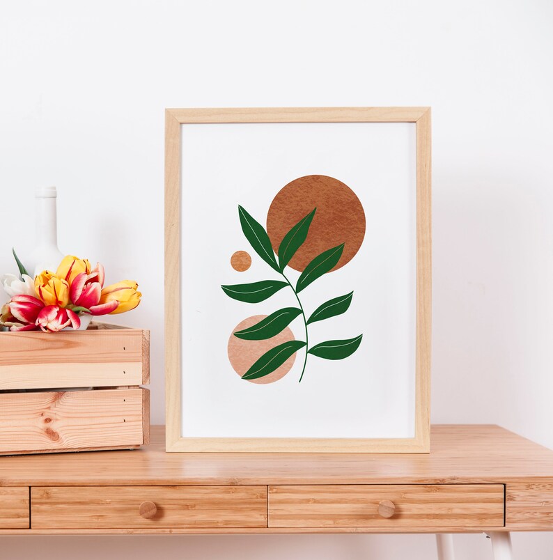 Botanical Illustration Plant Art Print Terracotta Wall Art - Etsy