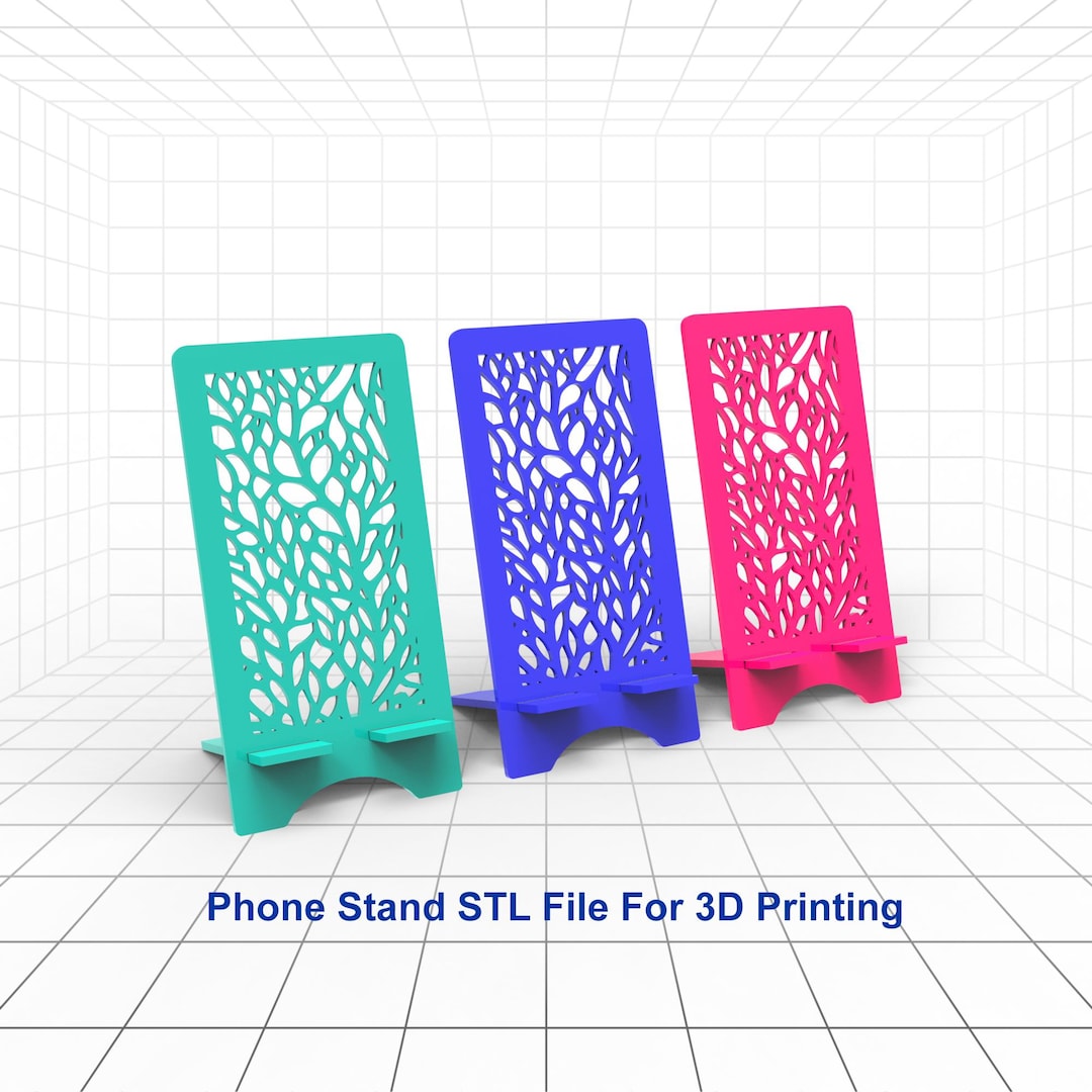 Phone Stand STL File, Phone Stand 3D Printer File, Phone Holder STL ...