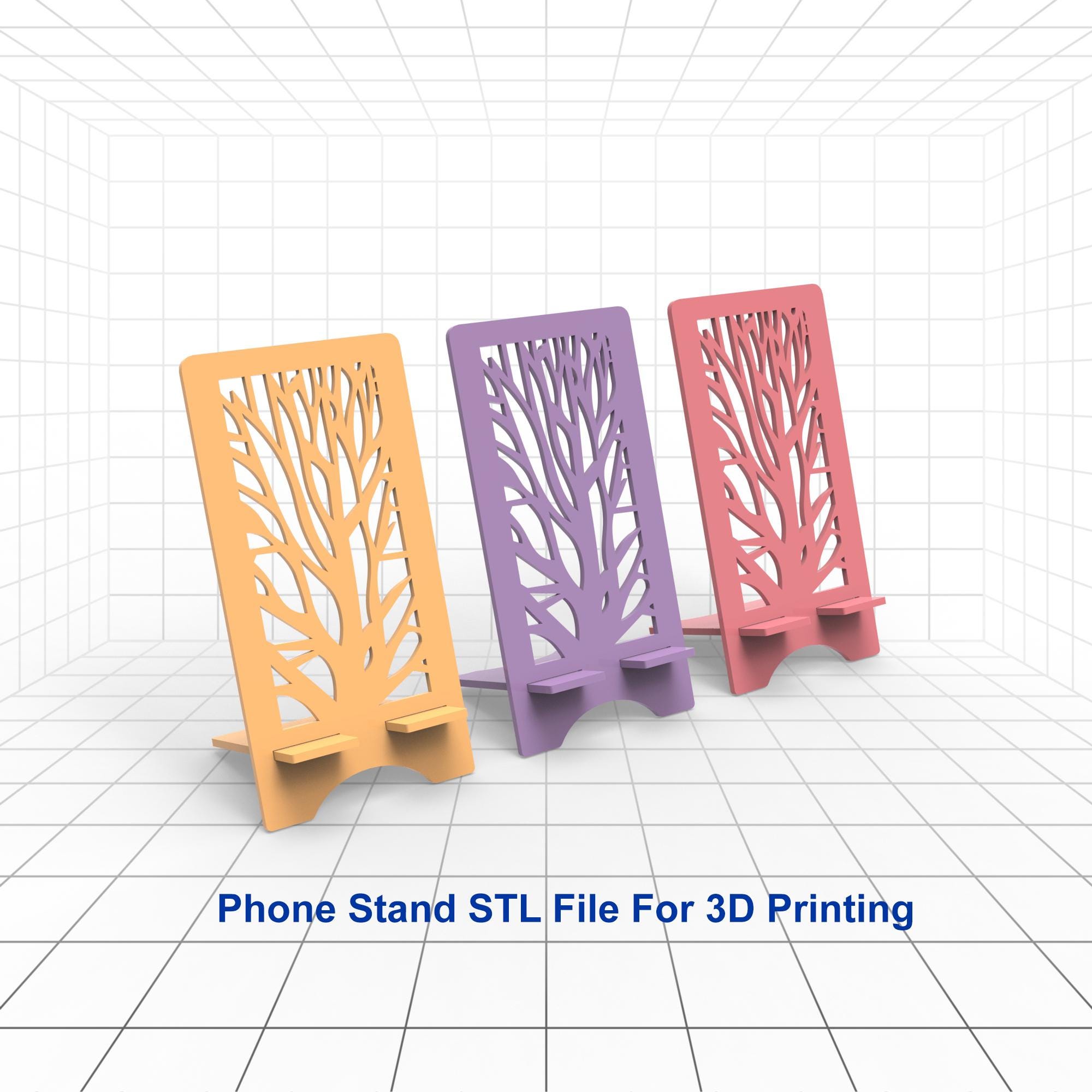 Phone Stand STL File, Phone Stand 3D Printer File, Phone Holder STL ...