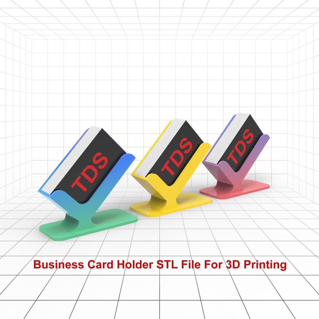 Business Card Holder STL File, Card Holder 3D Printer File, Visiting ...