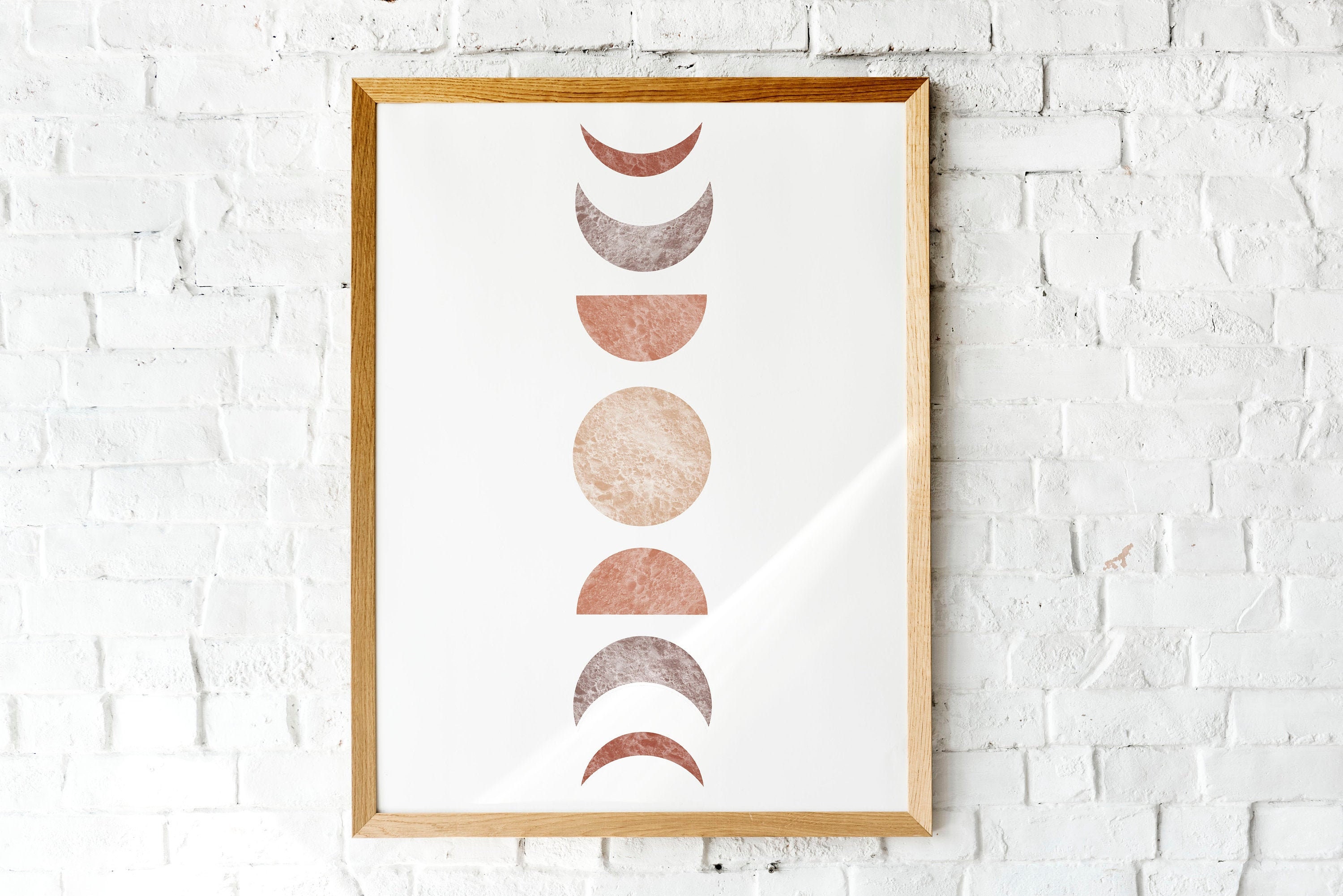Moon Phases Print, Lunar Phases, Phases of the Moon, Moon Wall Hanging ...