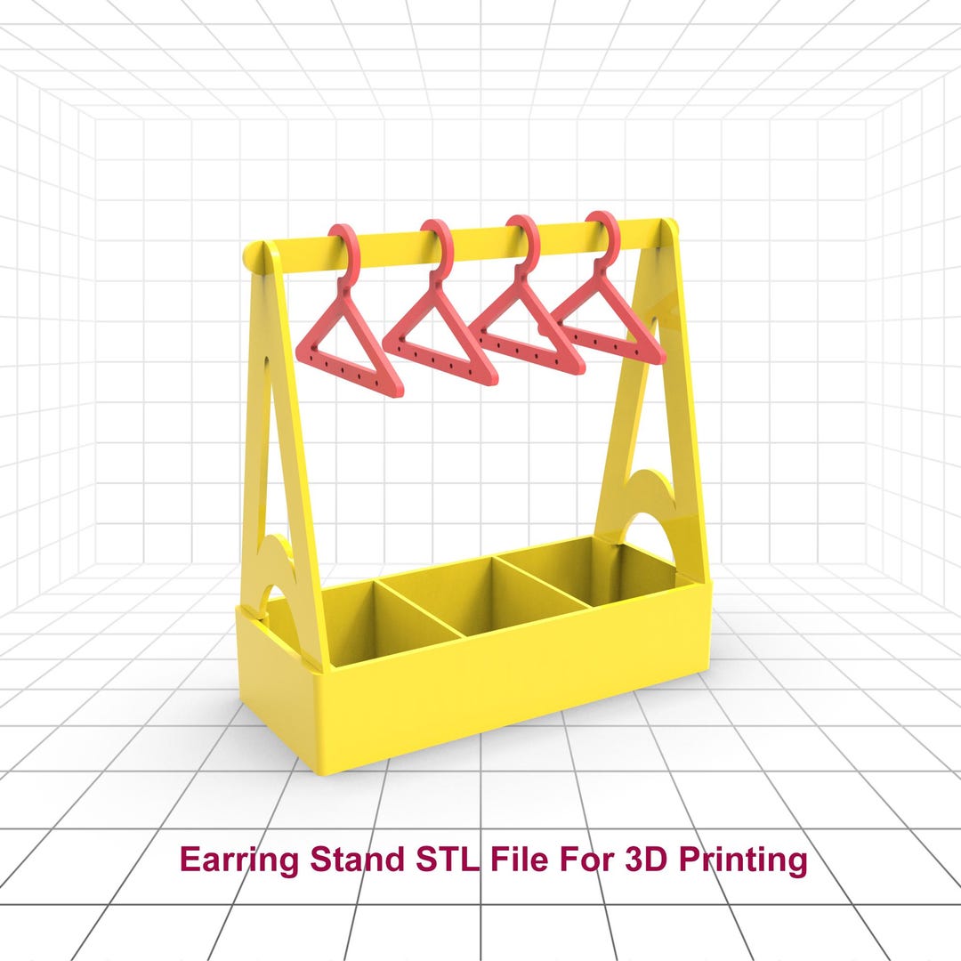 Earring Stand STL File, 3D Print Jewelry Hanger, Earring Hanger 3D ...