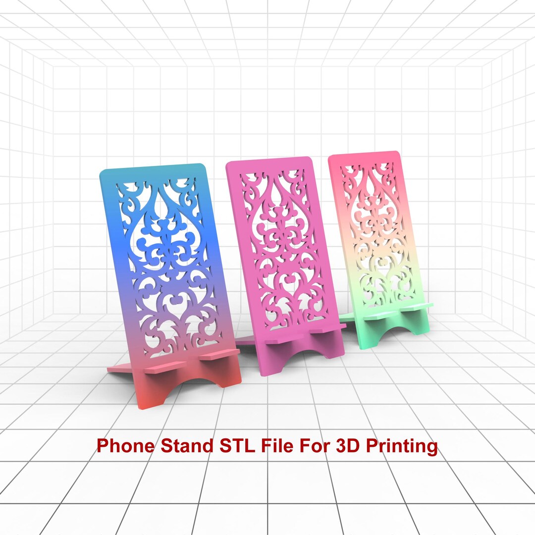 Phone Stand STL File, Phone Stand 3D Printer File, Phone Holder STL ...