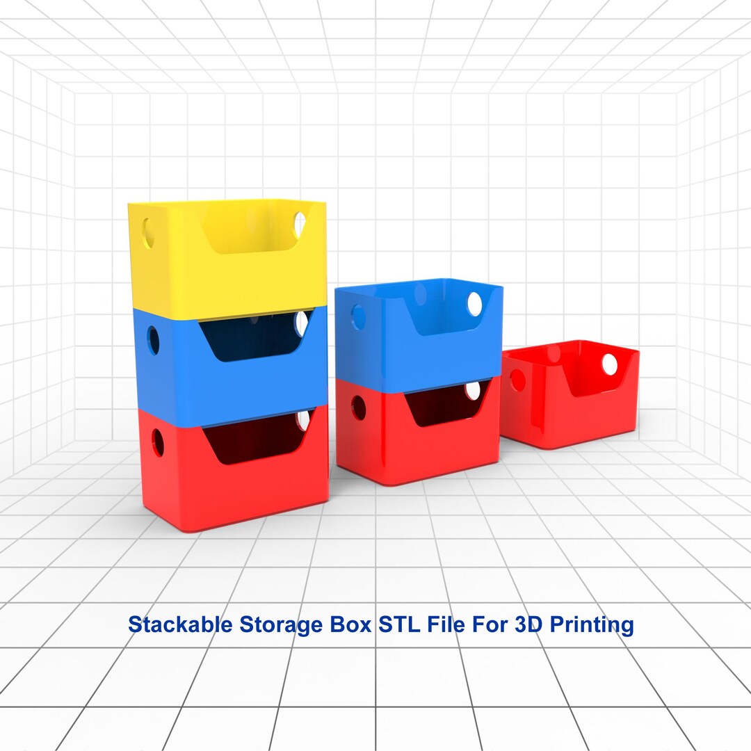 Stackable Storage Box STL File, Stackable 3D Printing Crate, Storage ...