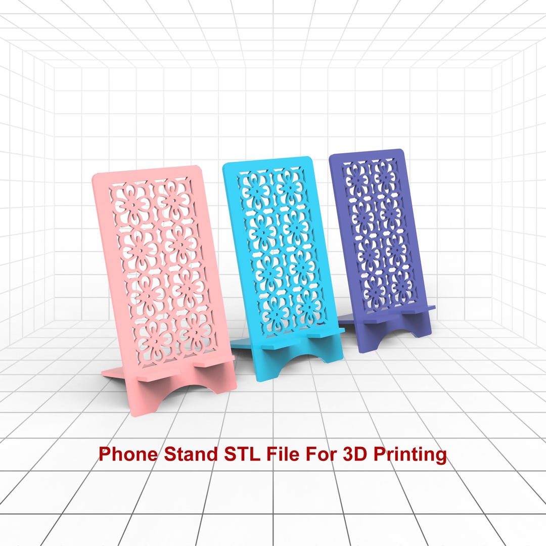 Phone Stand STL File, Phone Stand 3D Printer File, Phone Holder STL ...