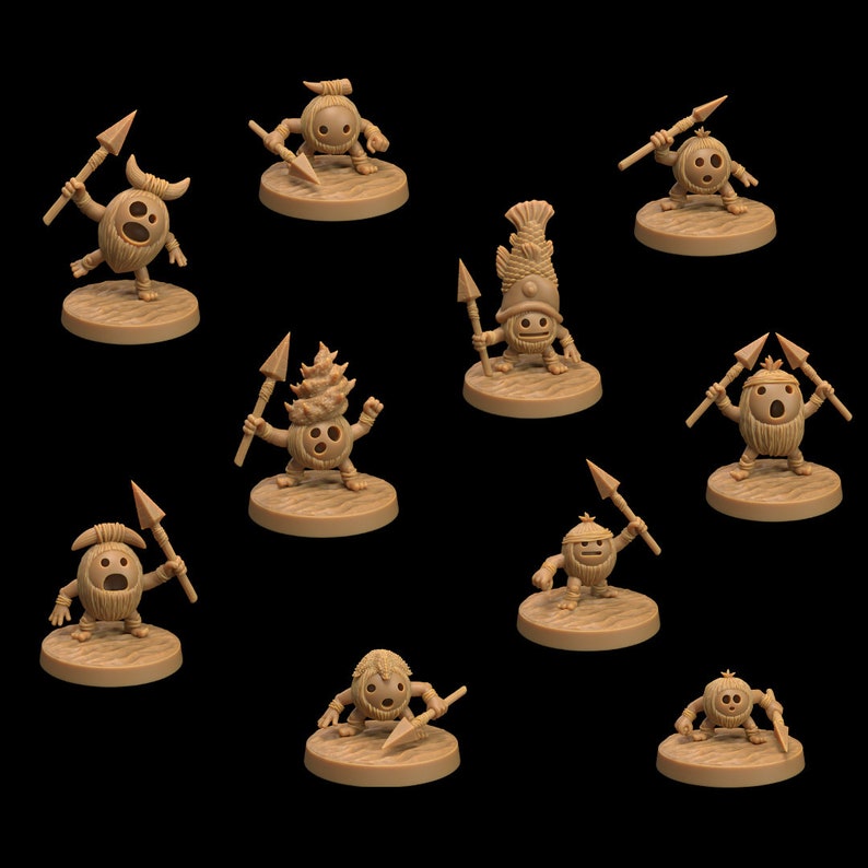 Kakamora Coconut Warriors | 3D Printed | Dungeons and Dragons | Cute ...