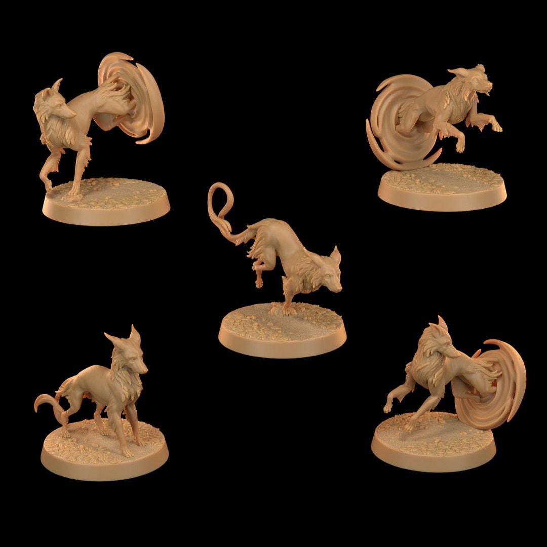 Blink Dogs | 3D Printed | Dungeons and Dragons | Dragonborn | Wolves ...