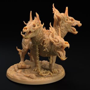 Hellfire Cerberus | 3D Printed | Dungeons and Dragons | Wolf | Mini ...