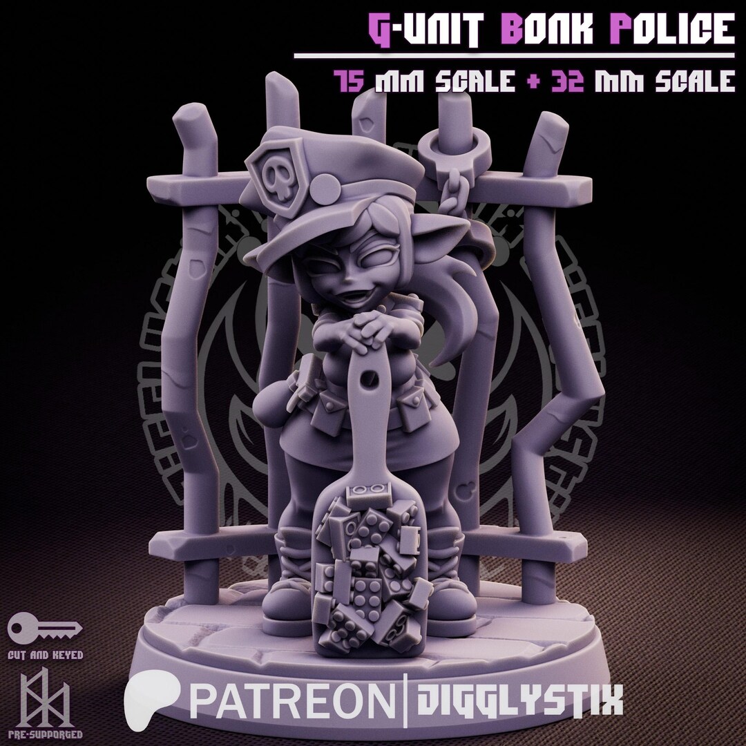 G-unit Bonk Police | 3D Printed | Resin Figure | Pinup | Mini | Display ...