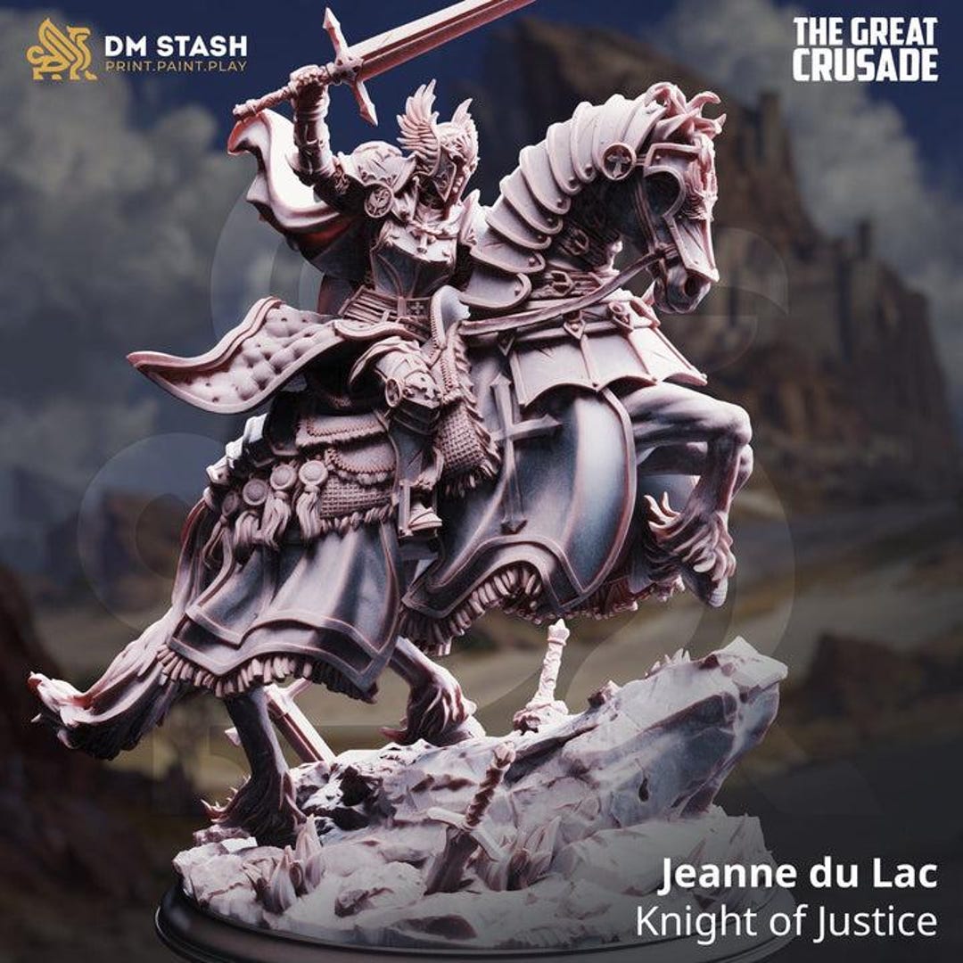 Jeanne Du Lac – Knight of Justice | 3D Printed | Dungeons and Dragons ...