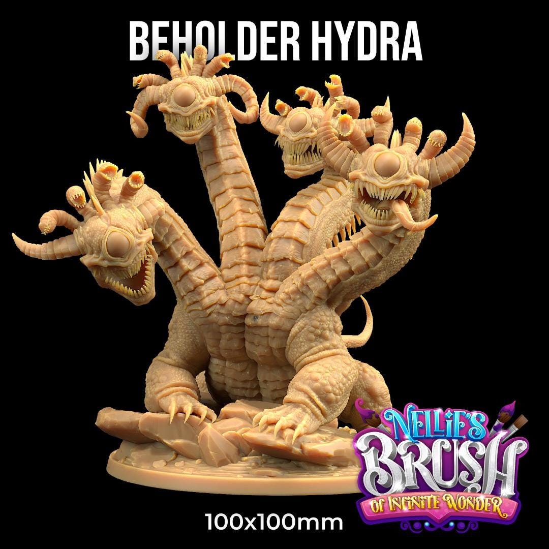 Beholder Hydra | 3D Printed | Dungeons and Dragons | Monster | Mini ...
