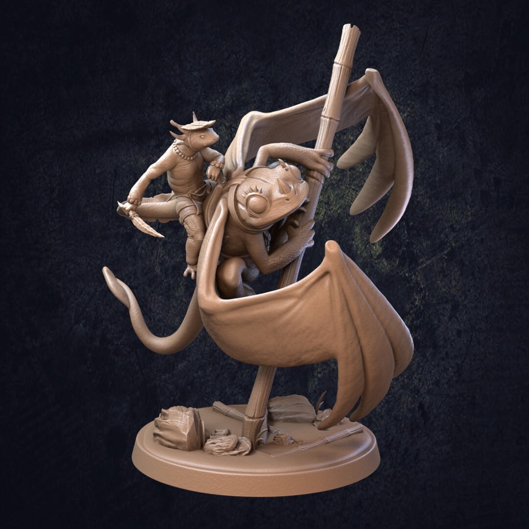 Glork the Flying Frog | 3D Printed | Dungeons and Dragons | Mini | Dnd ...