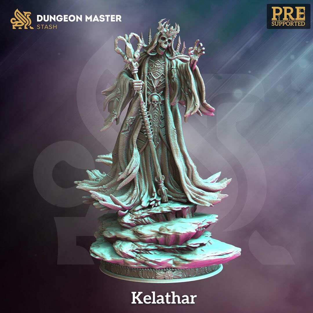Kelethar the Immortal - Ancient Lich | 3D Printed | Dungeons and ...