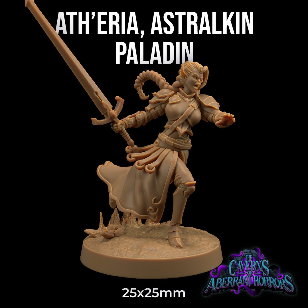 Ath'eria, Astralkin Paladin | 3D Printed | Dungeons and Dragons ...