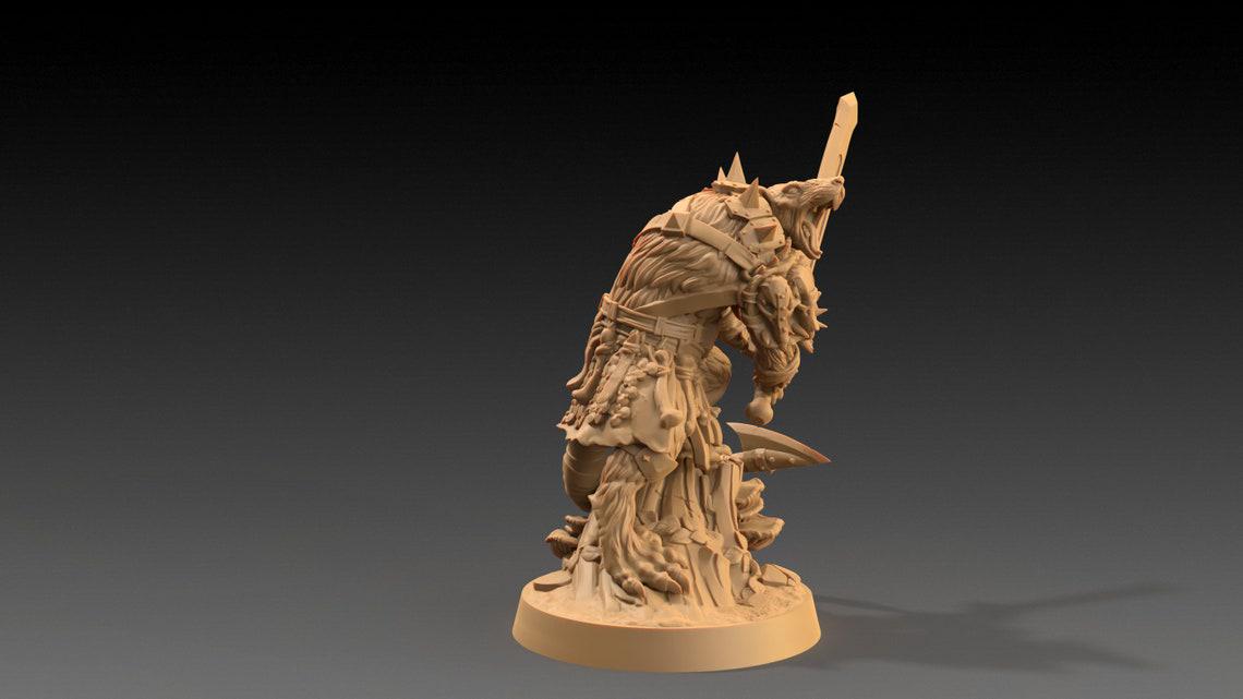 Skarn the Rat Lord | 3D Printed | Dungeons and Dragons | Beast | Mini ...