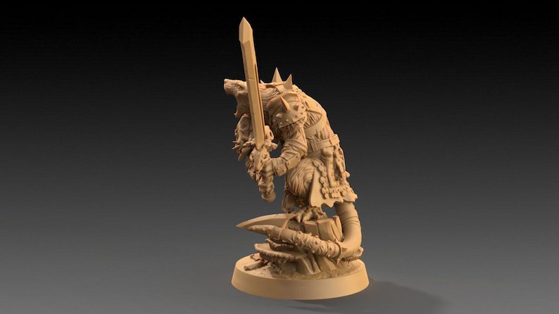 Skarn the Rat Lord | 3D Printed | Dungeons and Dragons | Beast | Mini ...