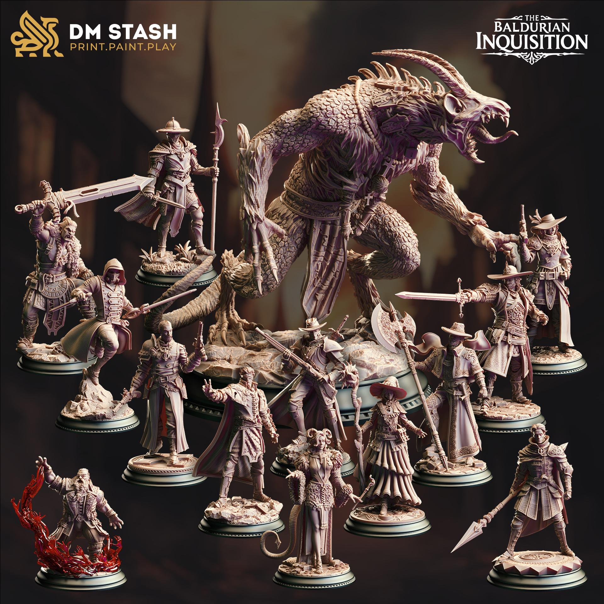 Knights of the Inquisition | 3D Printed | Dungeons and Dragons | Mini ...