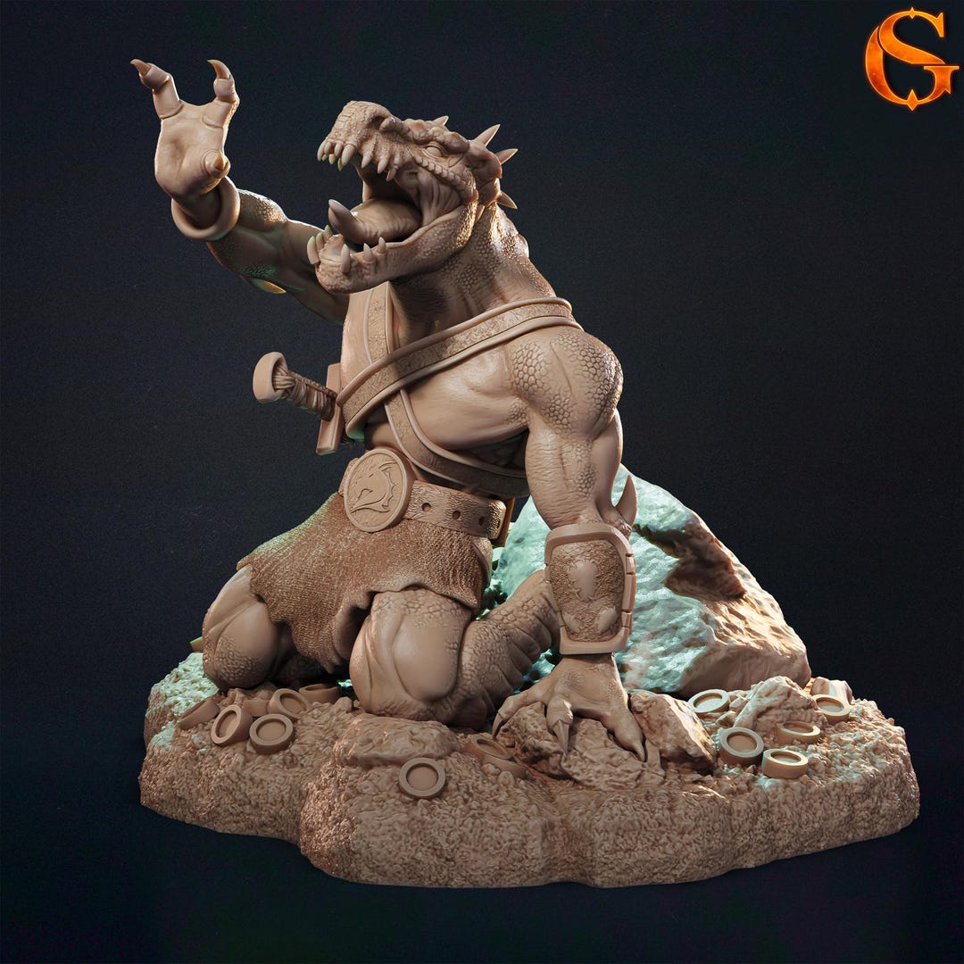 Glitterscale, Groveling Kobold | 3D Printed | Lizardfolk | Mini ...