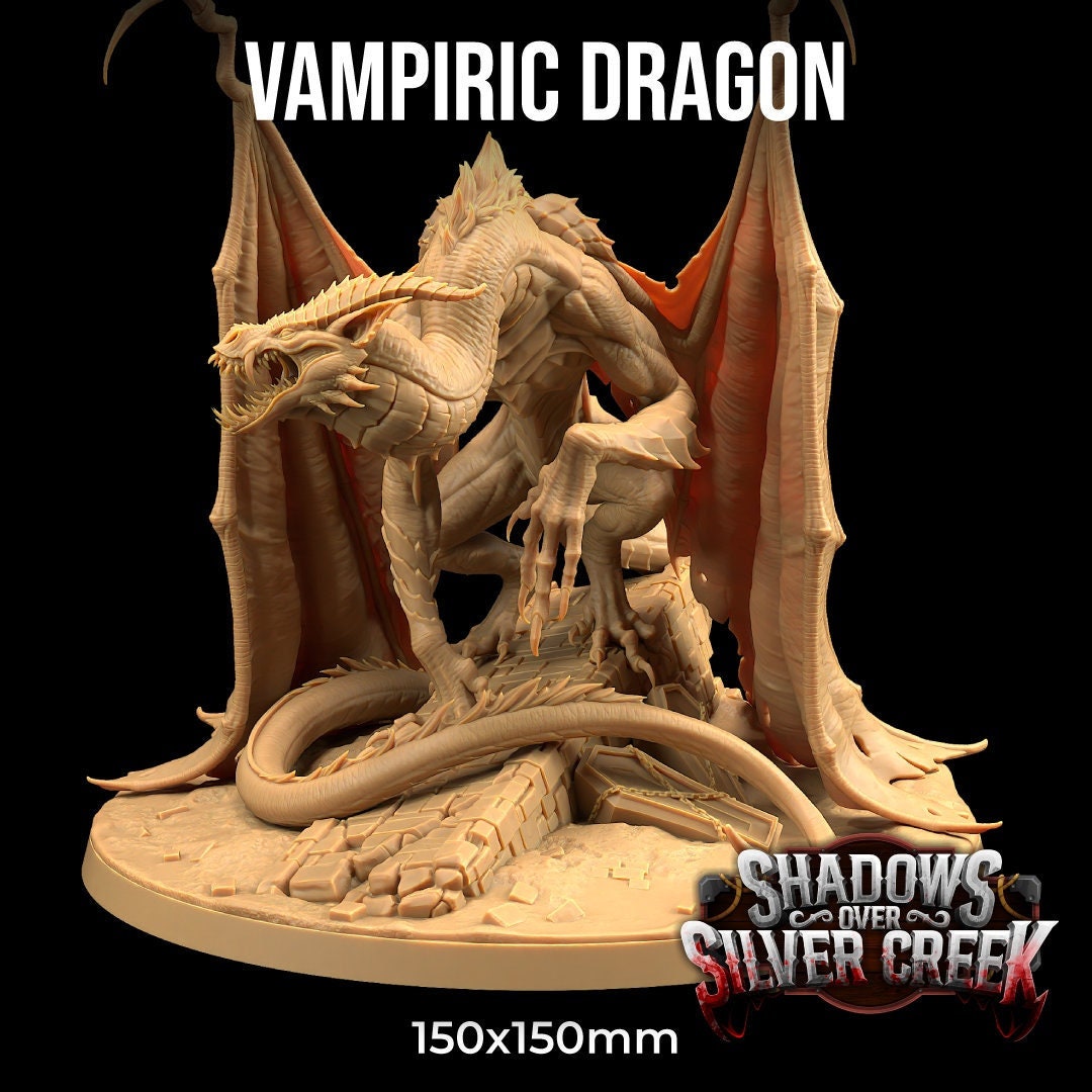 Vampiric Dragon | 3D Printed | Dungeons and Dragons | Mini | Dnd ...