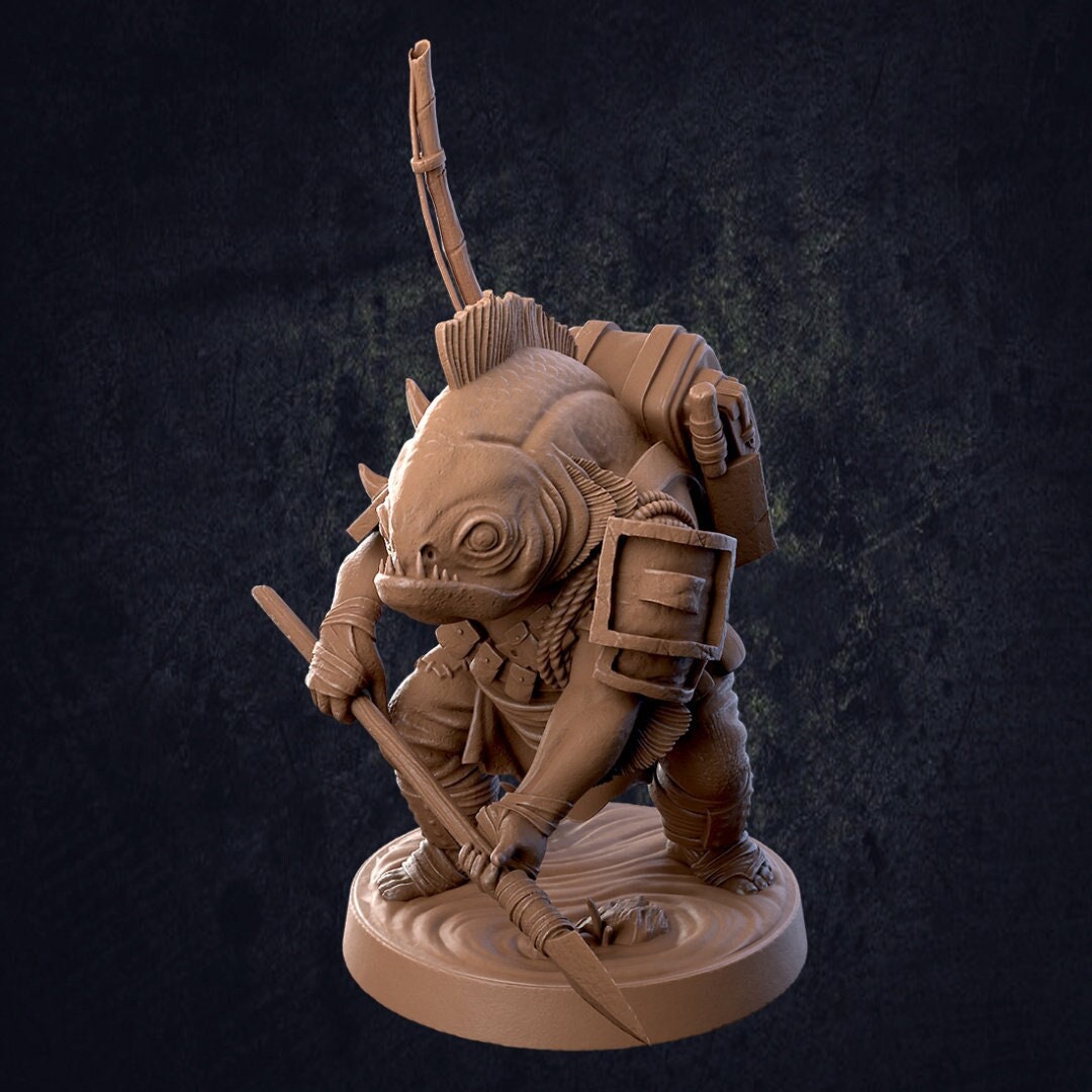 Gnarly Jo, Piranha Man | 3D Printed | Dungeons and Dragons | Fish ...