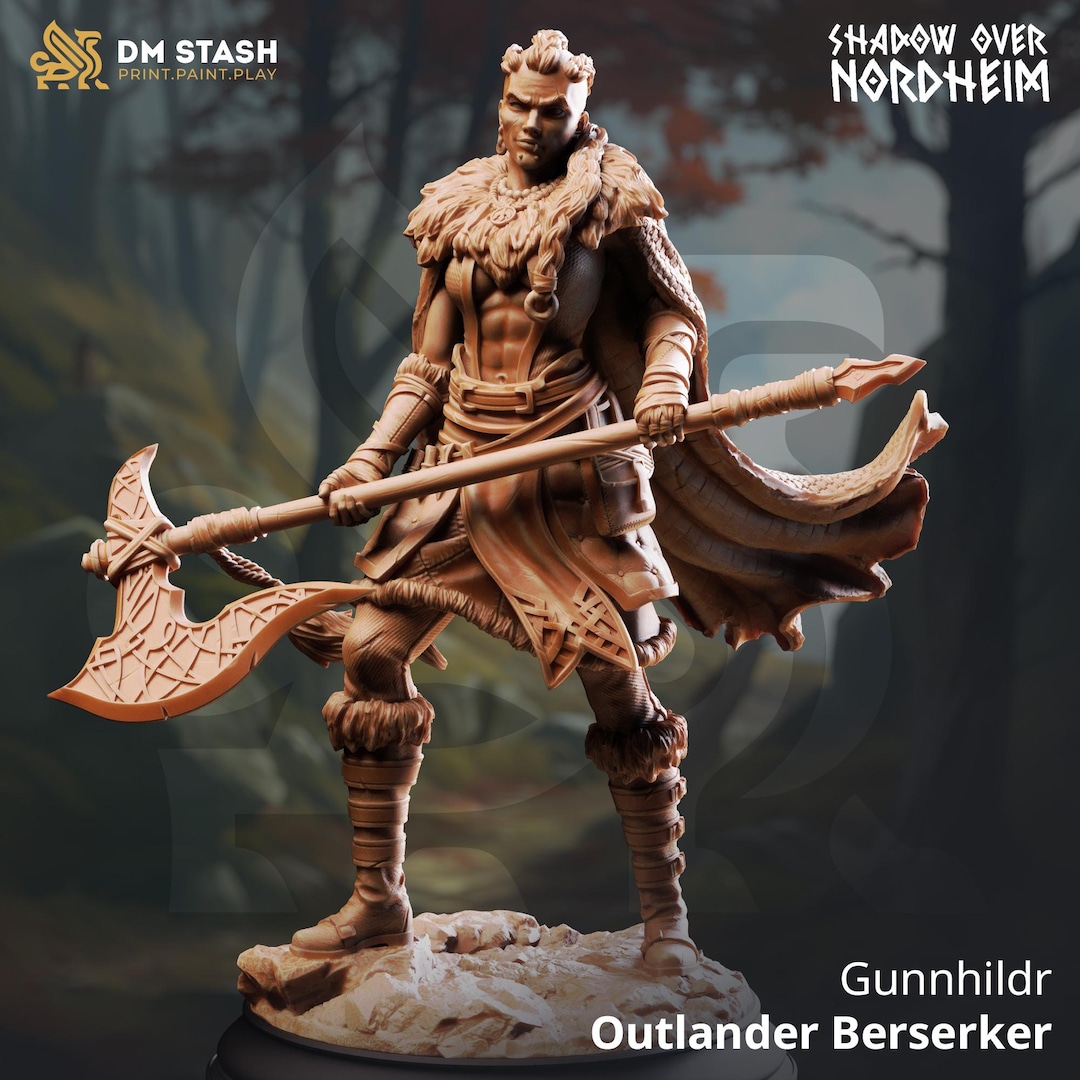 Gunnhildr – Outlander Berserker | 3D Printed | Dungeons and Dragons ...