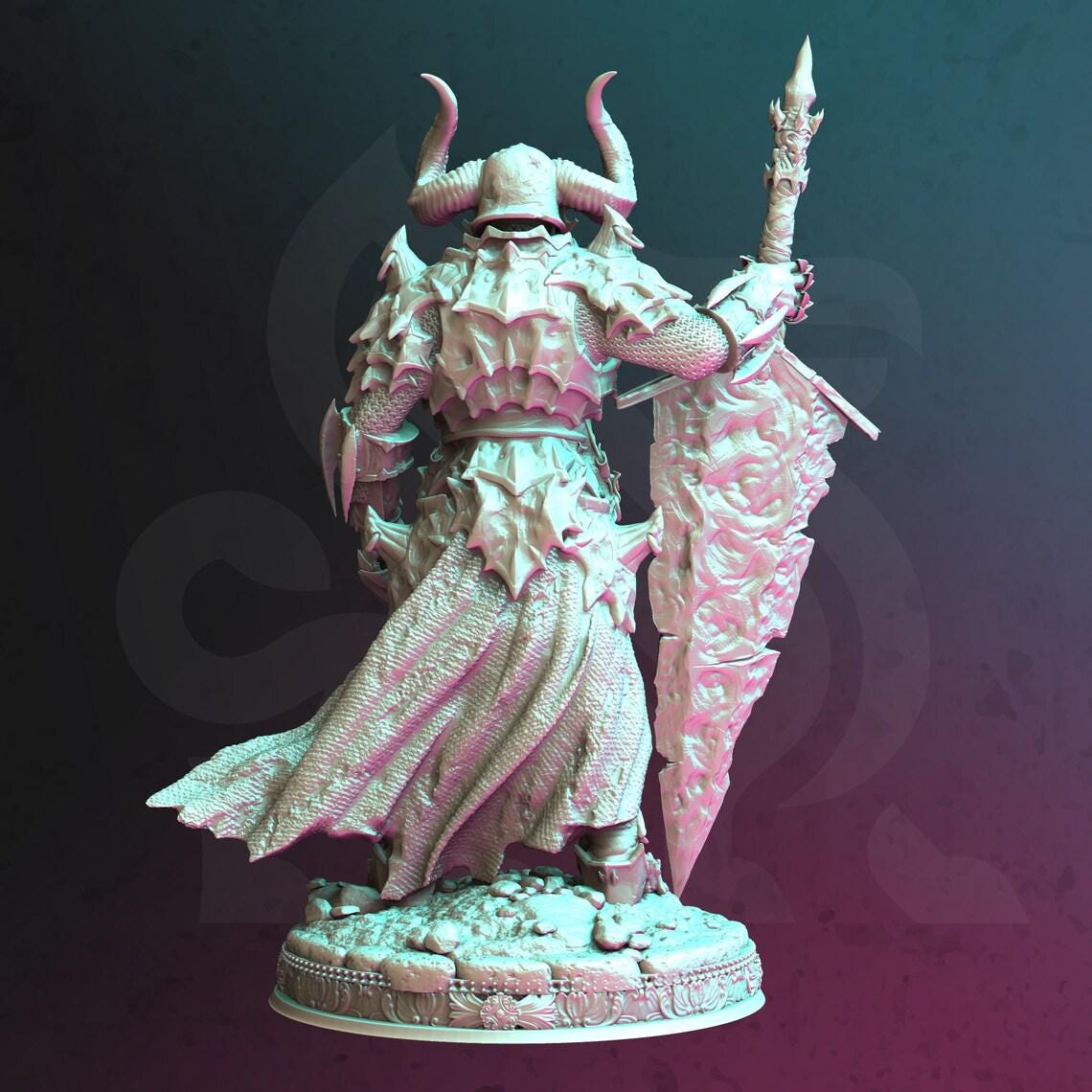 Morian, Death-knight | 3D Printed | Dungeons and Dragons | Mini | Dnd ...