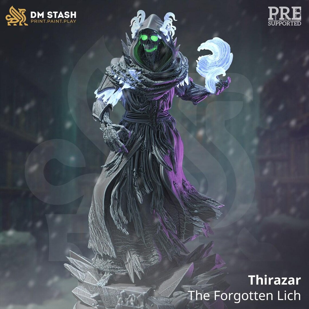 Thirazar - Frozen Lich | 3D Printed | Dungeons and Dragons | Mini | Dnd ...