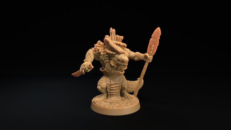 Gatorfolk | 3D Printed | Dungeons and Dragons | Fighter | Mini | Dnd ...