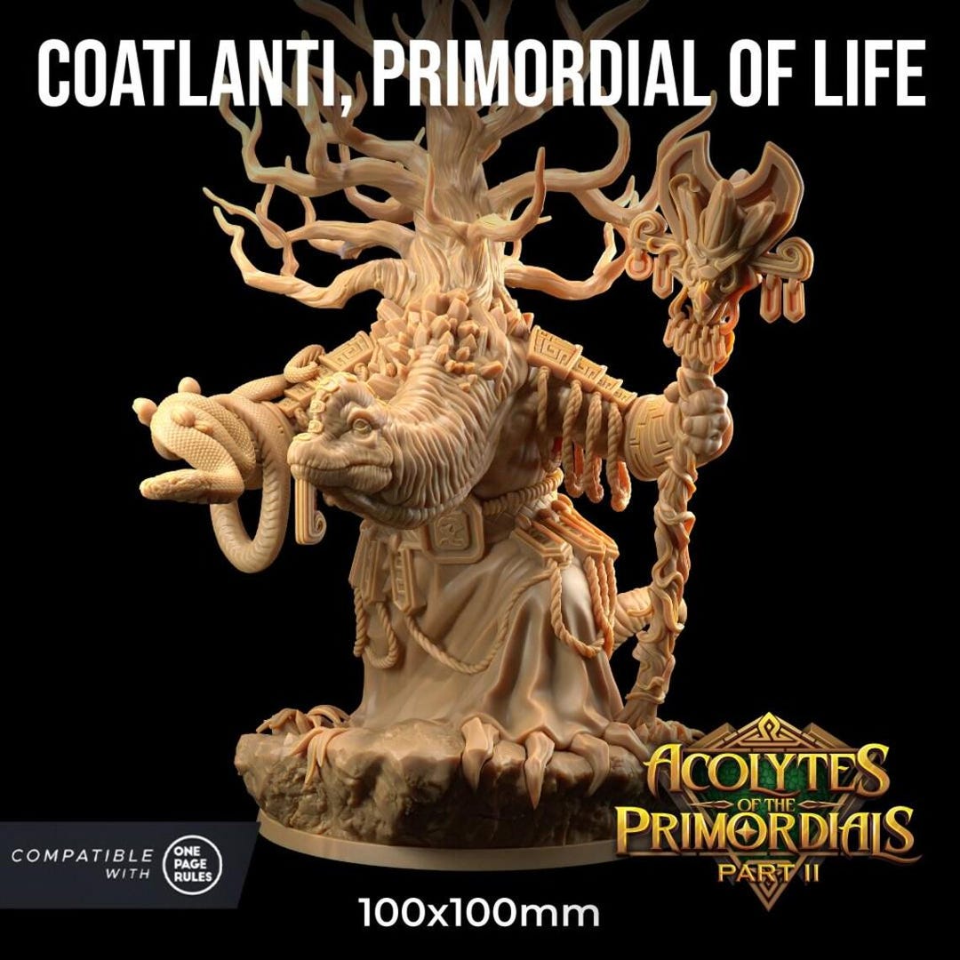 Coatlanti, Primordial of Life | 3D Printed | Dungeons and Dragons ...
