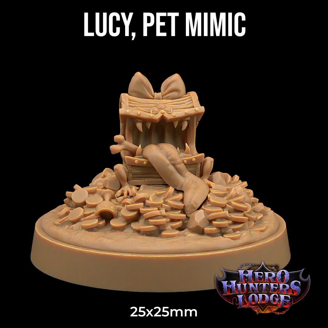 Lucy, Pet Mimic | 3D Printed | Dungeons and Dragons | Monster | Mini ...