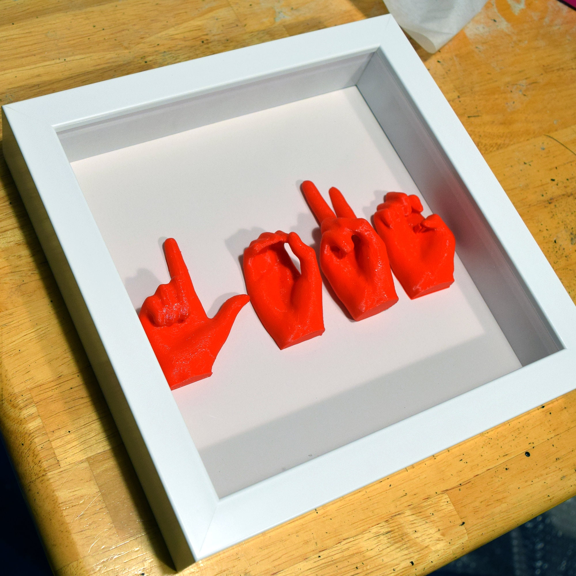 Love Language 3D Printed Sign Language Anniversary Gift - Etsy