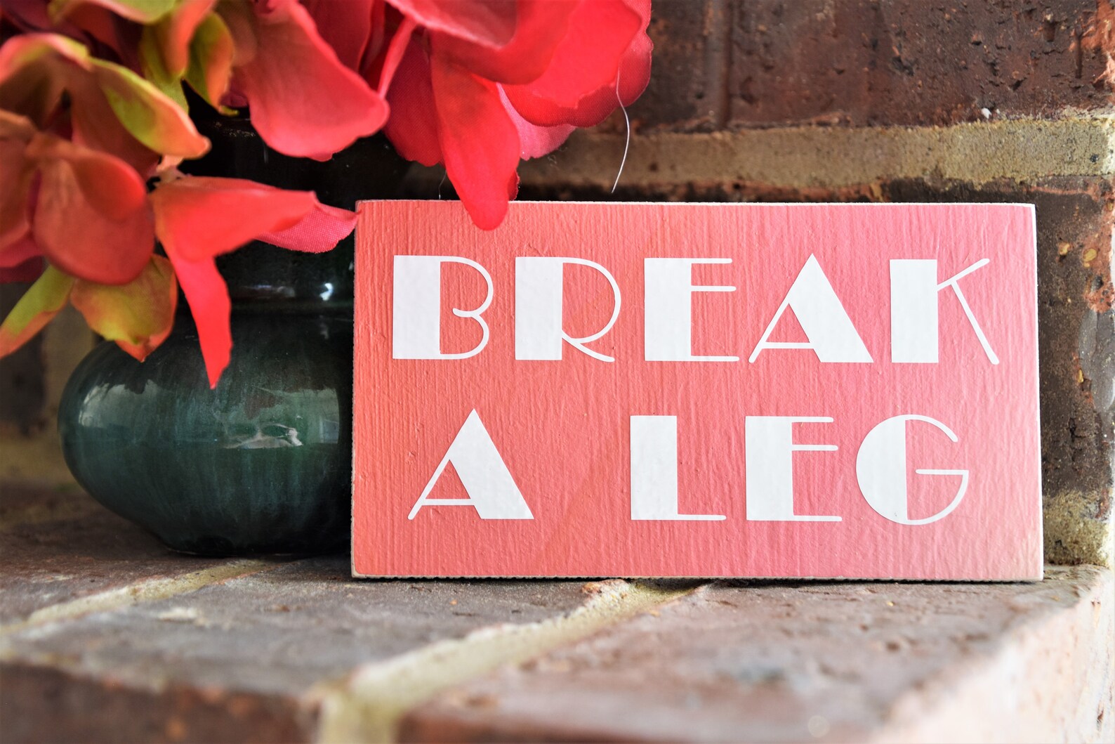Break A Leg Block Theatre Décor Sign Good Luck Gift Happy - Etsy