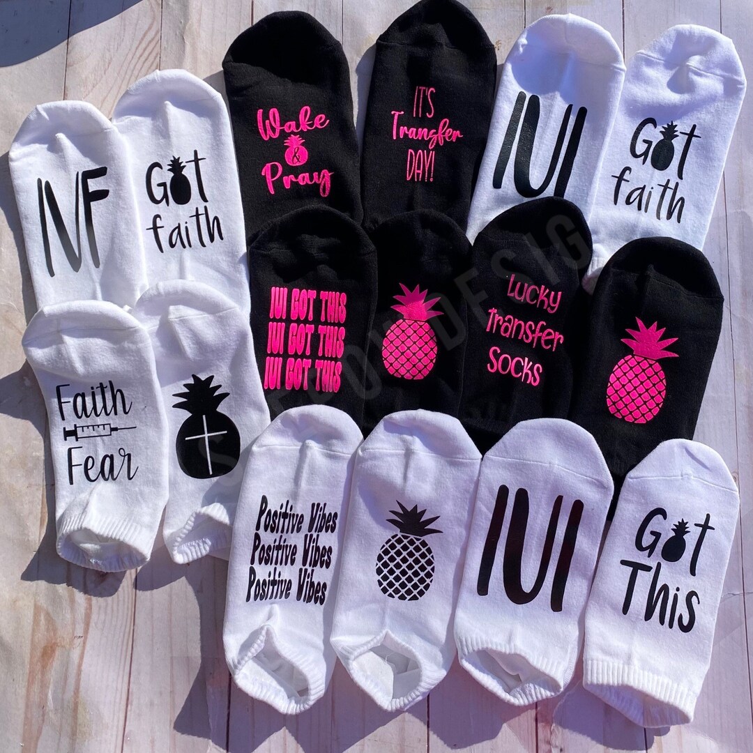 IUI/ IVF Transfer Day Socks, IVF Socks, Transfer Day Socks, Infertility ...