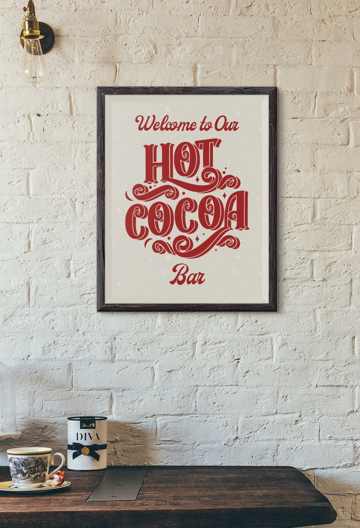 Hot Cocoa Bar Sign Bundle Hot Cocoa Sign Hot Chocolate Bar Hot Cocoa ...