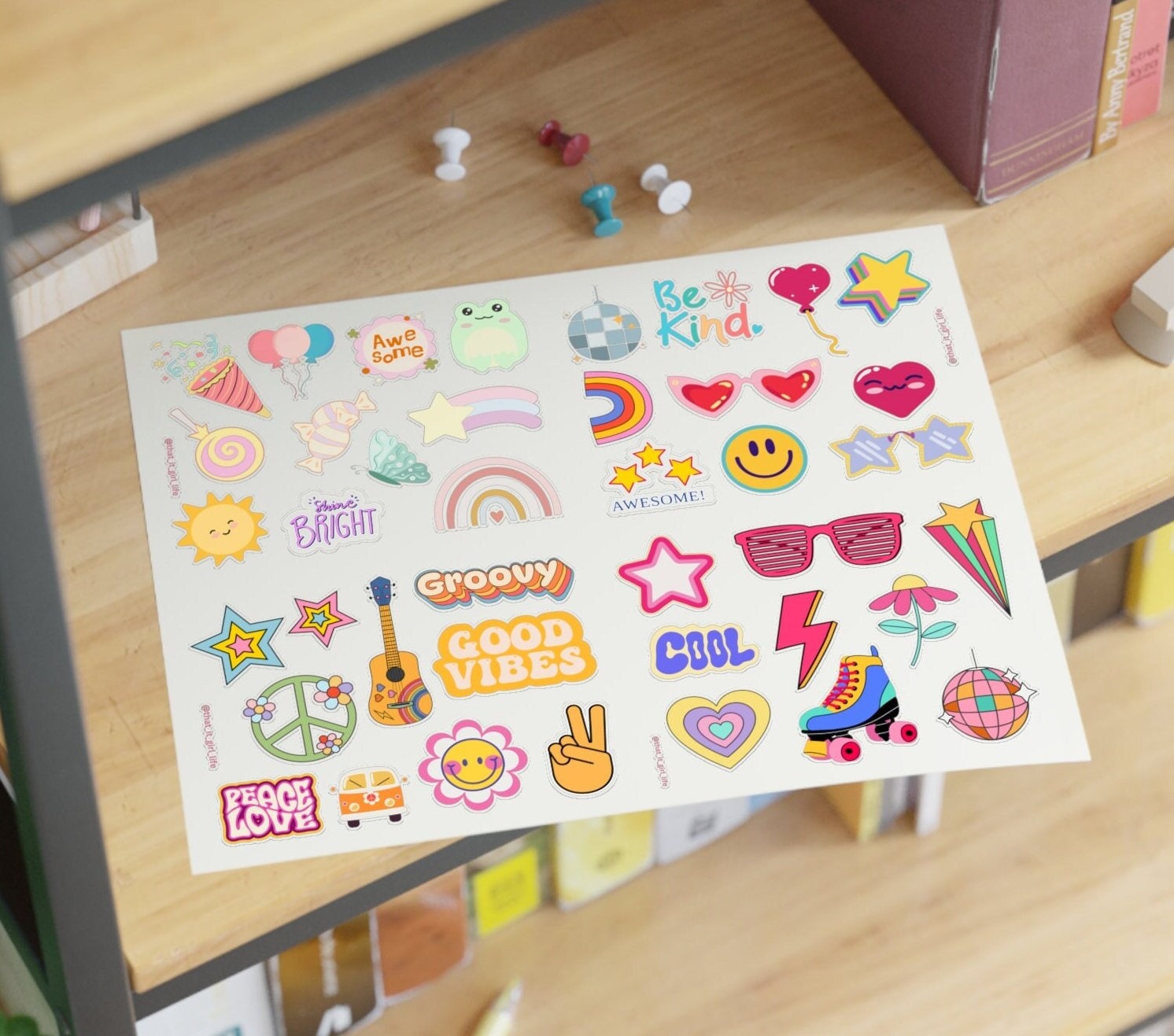 Y2k Stickers Sheet Rally Sticker Rave Sticker Funky Sticker Retro ...