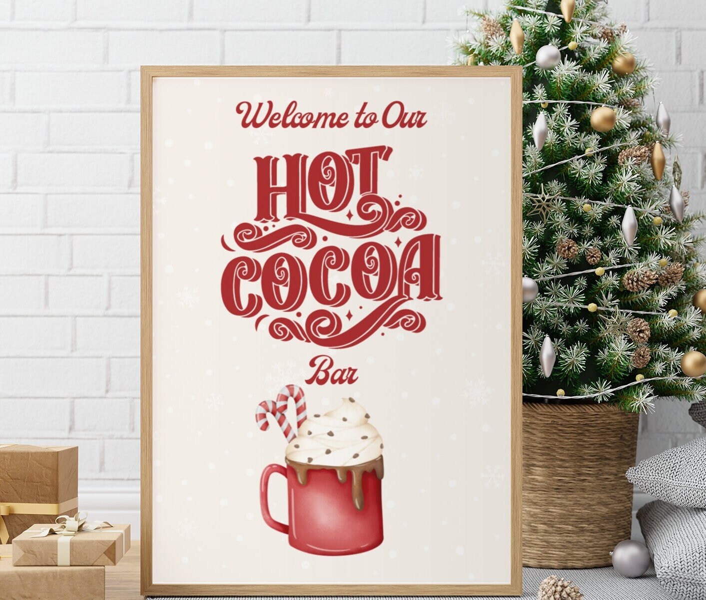 Hot Cocoa Bar Sign Bundle Hot Cocoa Sign Hot Chocolate Bar Hot Cocoa ...