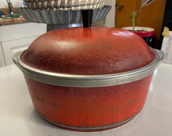 Club Cast Aluminum 4 Quart Red Dutch Oven With Lid - Etsy