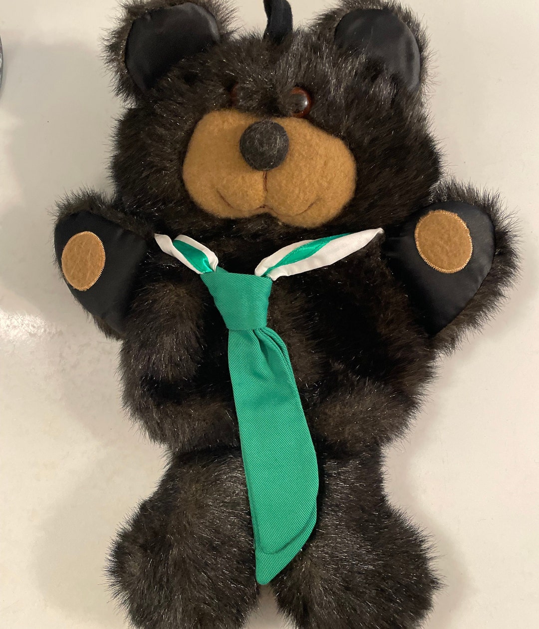 Vintage Christmas Hallmark 1983 Brown Bear Stuffables Pocket Stocking ...