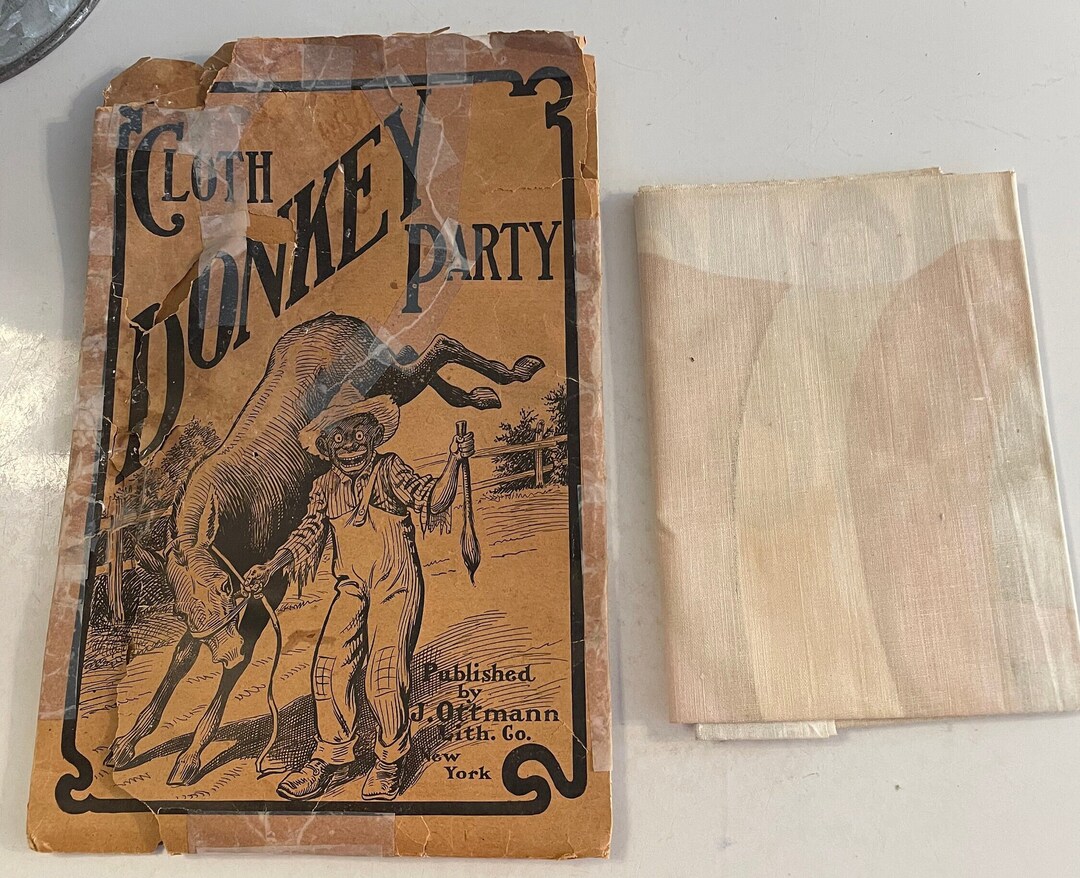 Cloth Donkey Party Fabric Pin the Tail on the Donkey Game for Kids ...